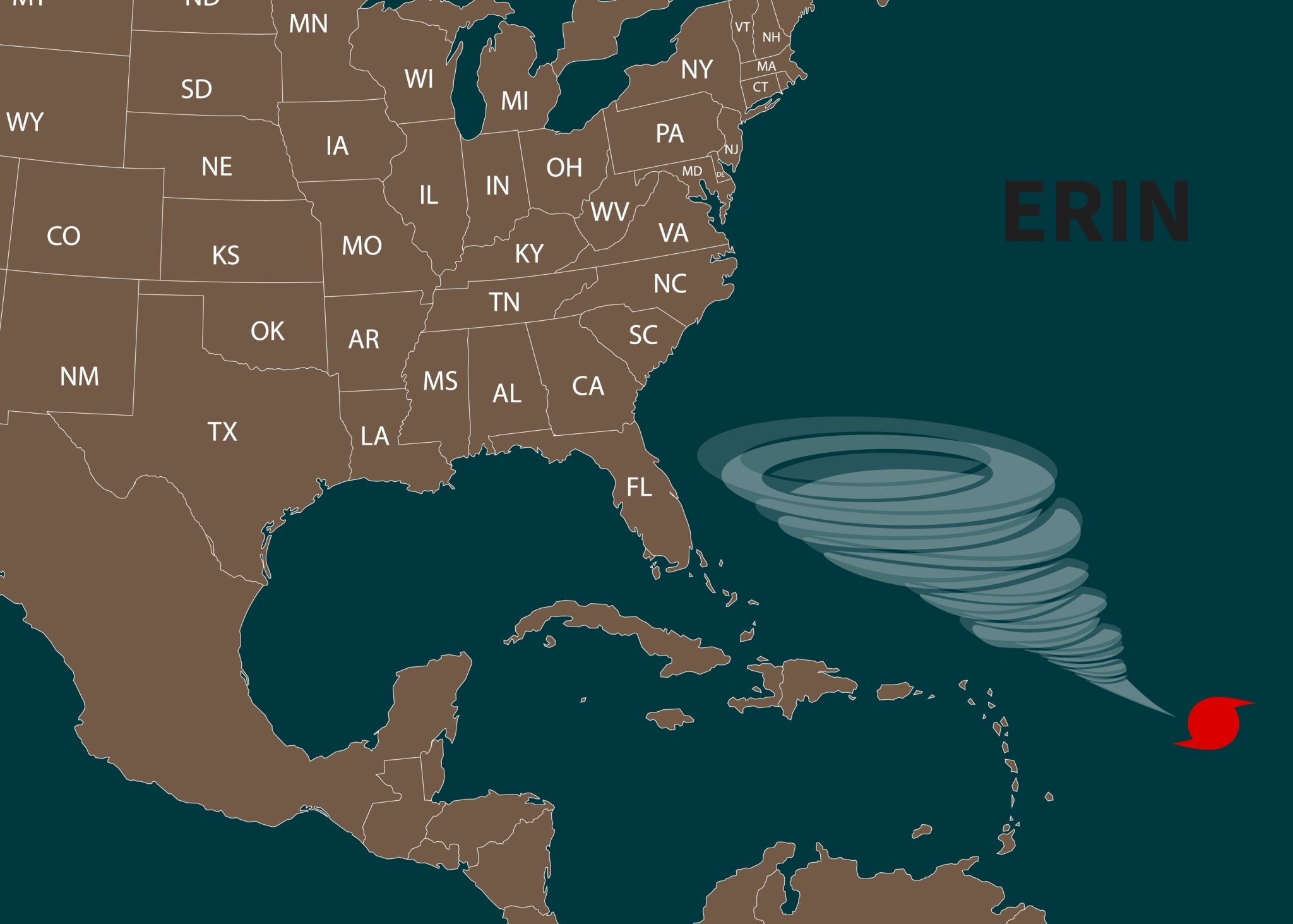 Hurricane Erin tracker reveals seven states most at risk as experts ...